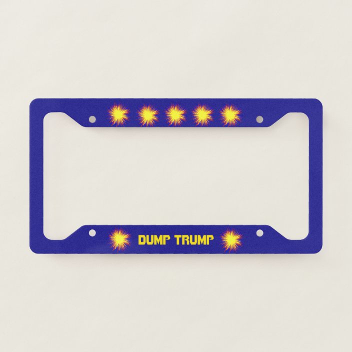 Dump Trump Political License Plate Frame | Zazzle.com