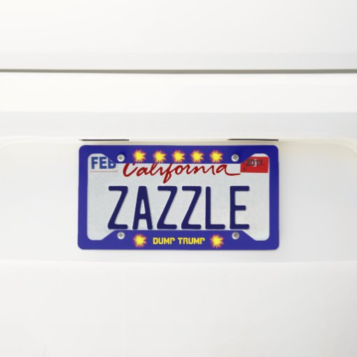 Dump Trump Political License Plate Frame | Zazzle