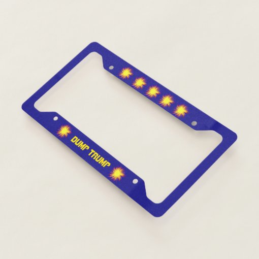 Dump Trump Political License Plate Frame | Zazzle