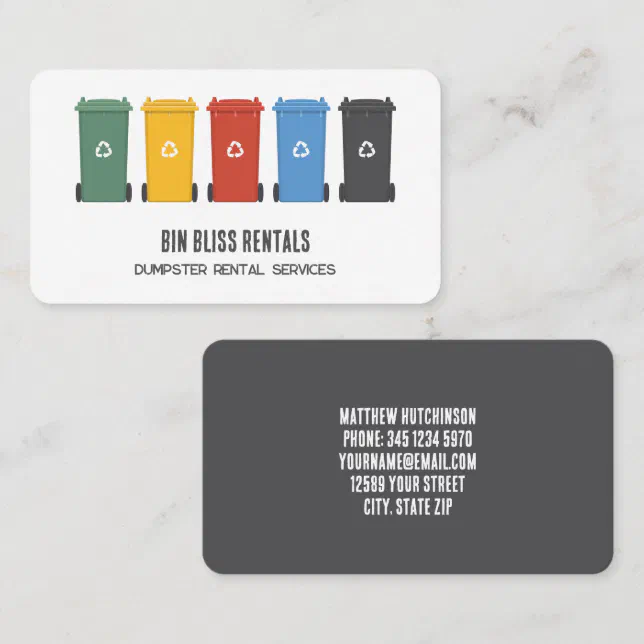 Dumpster Business Card | Zazzle