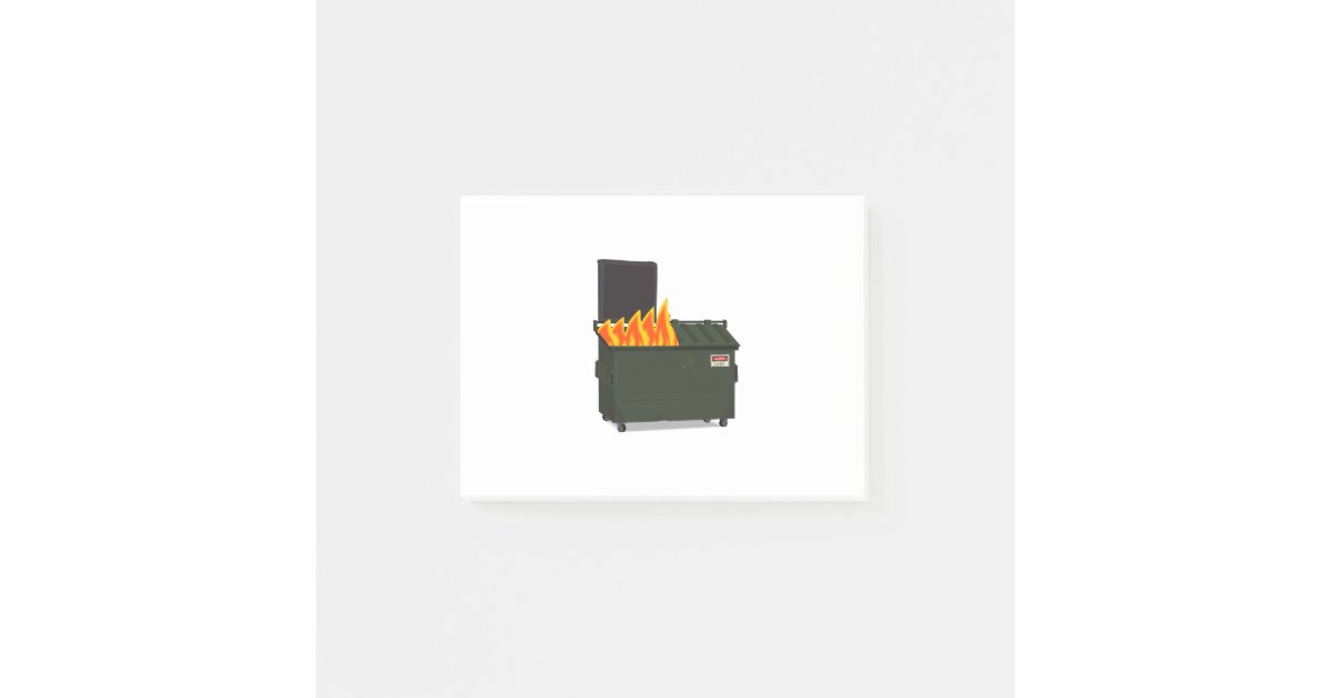 Dumpster Fire Post-it Notes | Zazzle
