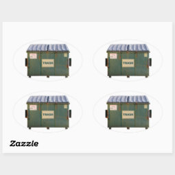 Dumpster Oval Sticker | Zazzle