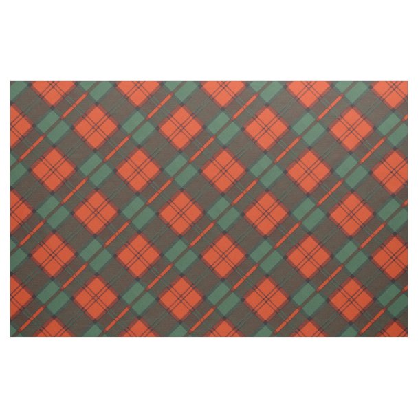Dunbar Tartan Print Fabric | Zazzle