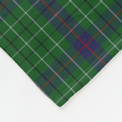 Duncan Clan Tartan Plaid Monogram Fleece Blanket | Zazzle