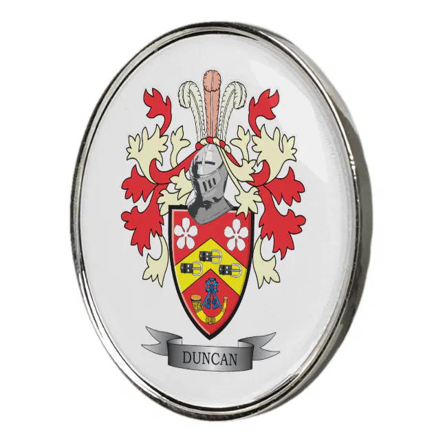Duncan Family Crest Coat of Arms Golf Ball Marker | Zazzle