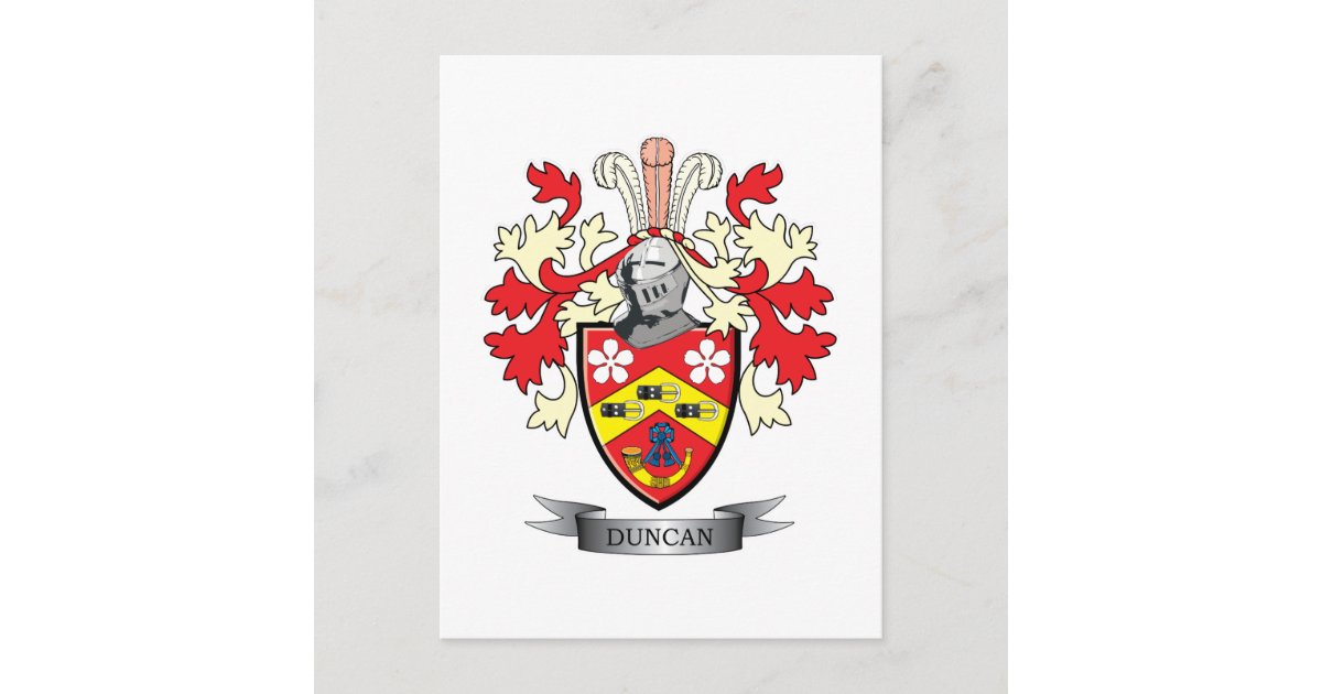 Duncan Family Crest Coat of Arms Postcard | Zazzle