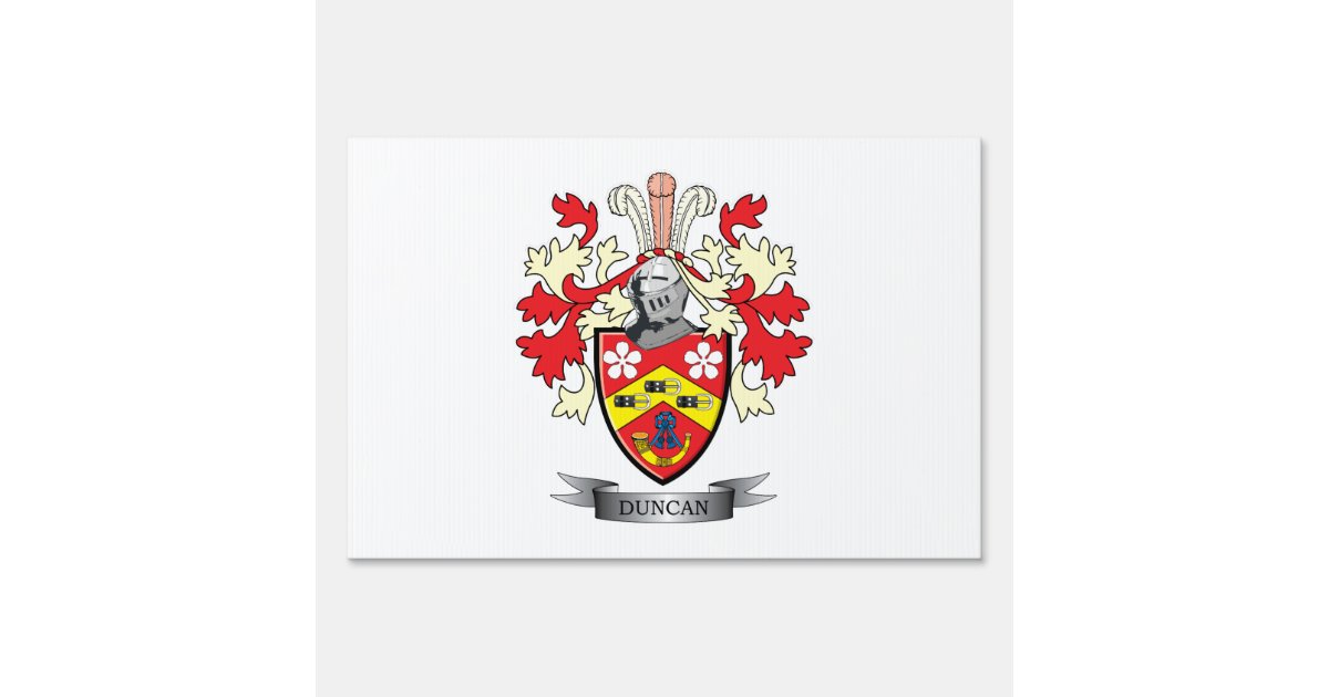 Duncan Family Crest Coat of Arms Yard Sign | Zazzle
