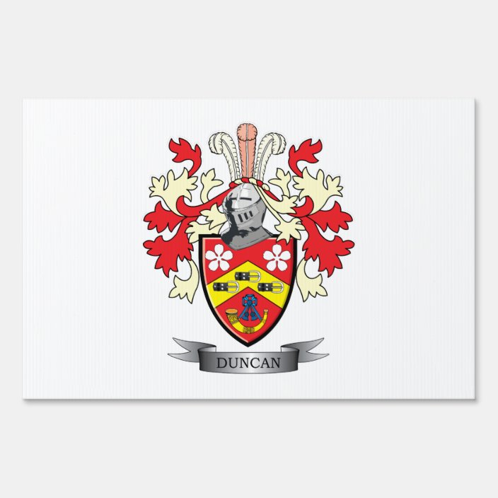 Duncan Family Crest Coat of Arms Yard Sign | Zazzle.com