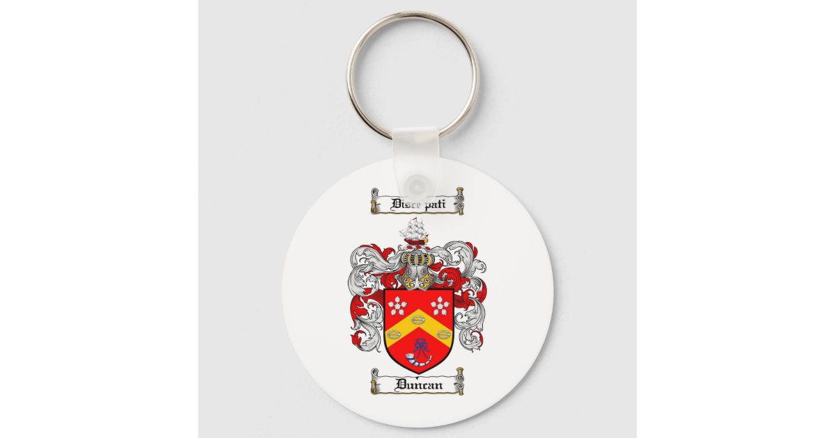 DUNCAN FAMILY CREST - DUNCAN COAT OF ARMS KEYCHAIN | Zazzle