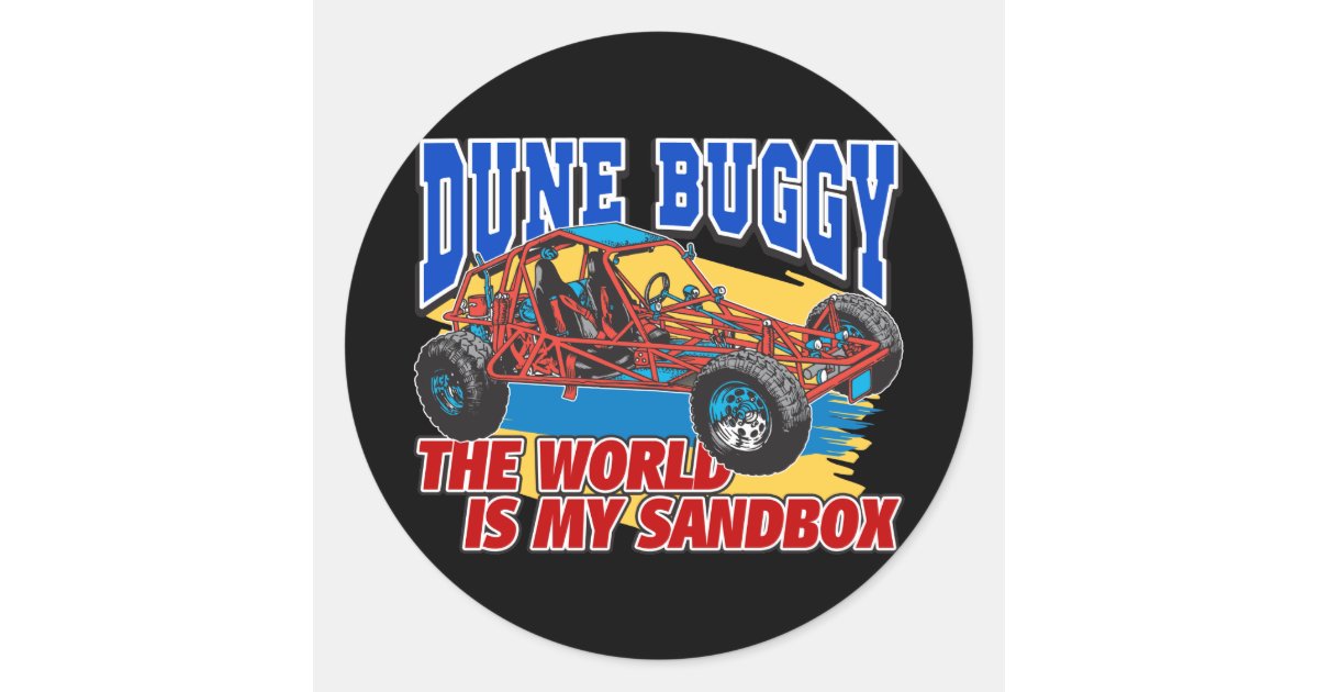 Dune Buggy Sandbox Classic Round Sticker | Zazzle