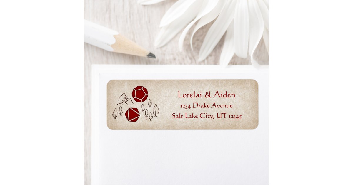 Dungeon Map RPG Gamer Wedding Label | Zazzle