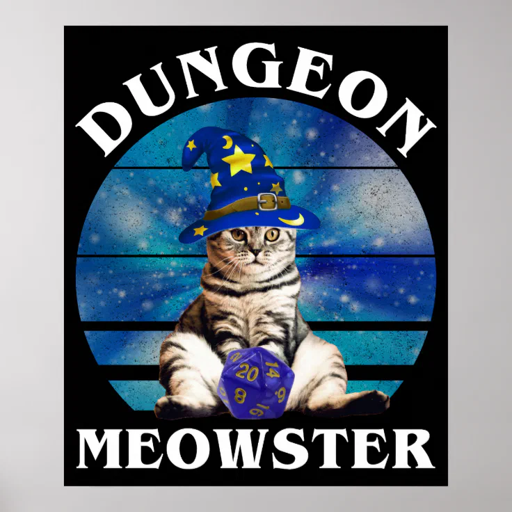 Dungeon Meowster Poster | Zazzle