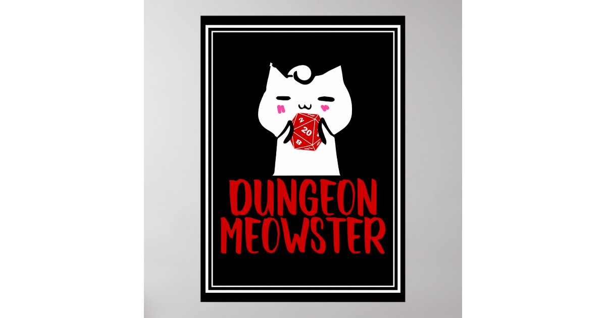Dungeon Meowster Poster | Zazzle