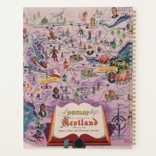 Dunlop Map of Central Scotland Planner | Zazzle
