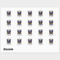 DUNN FAMILY CREST - DUNN COAT OF ARMS CLASSIC ROUND STICKER | Zazzle