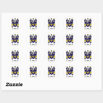 DUNN FAMILY CREST - DUNN COAT OF ARMS CLASSIC ROUND STICKER | Zazzle