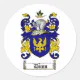 DUNN FAMILY CREST - DUNN COAT OF ARMS CLASSIC ROUND STICKER | Zazzle