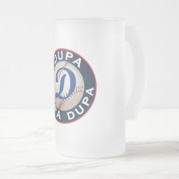 Dupa Baseball logo Frosted Glass Beer Mug | Zazzle