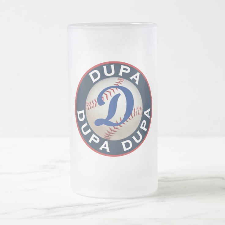 Dupa Baseball logo Frosted Glass Beer Mug | Zazzle