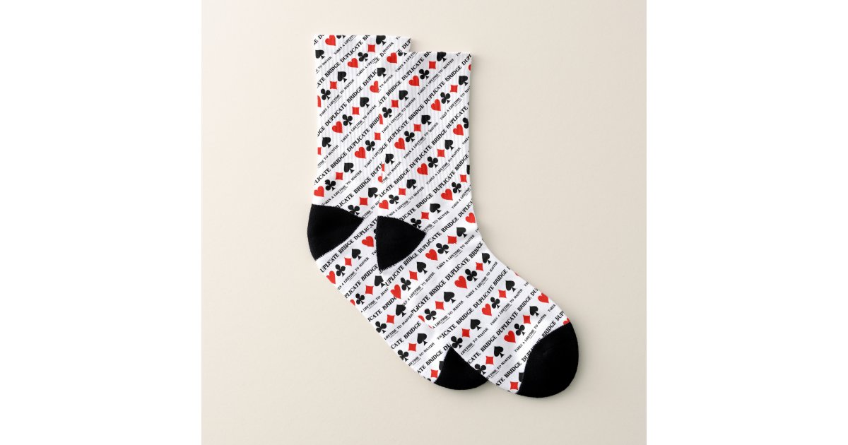 Duplicate Bridge Takes A Lifetime To Master Socks | Zazzle