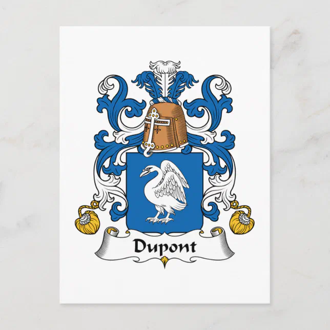 Dupont Family Crest Postcard | Zazzle