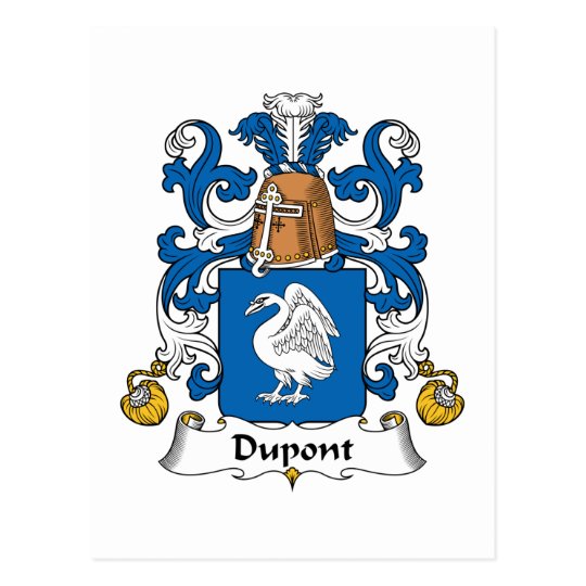 Dupont Family Crest Postcard | Zazzle.com