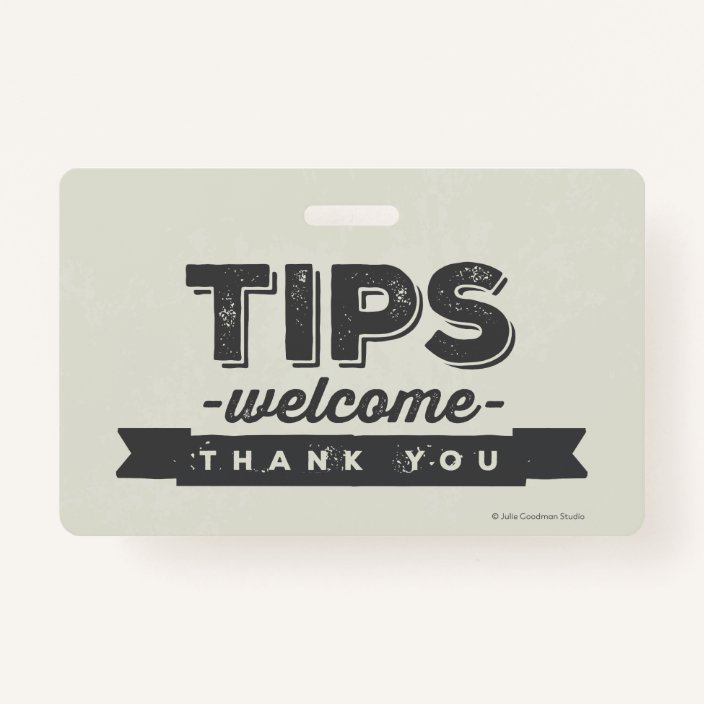 Durable Tips Welcome Hanging Sign (small) Badge | Zazzle.com
