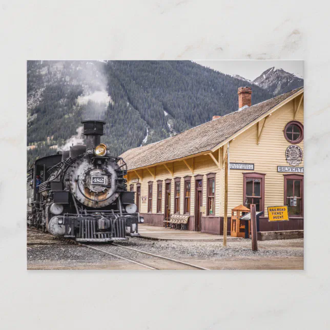 Durango Silverton Train at the Silverton Depot Postcard | Zazzle