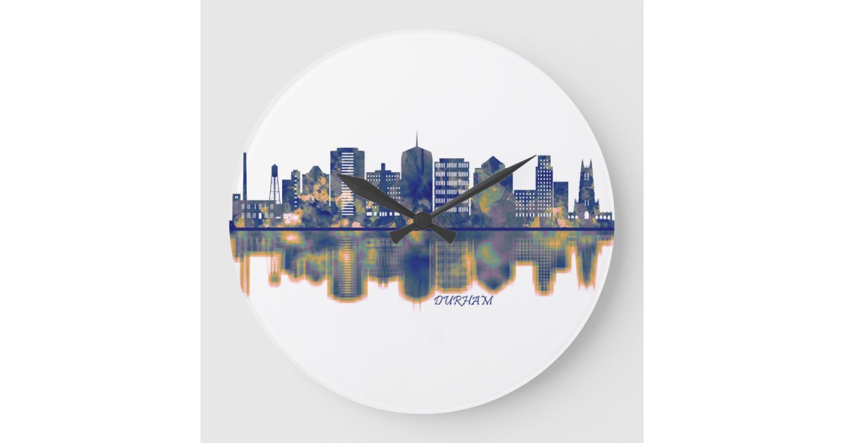 Durham Skyline Large Clock | Zazzle