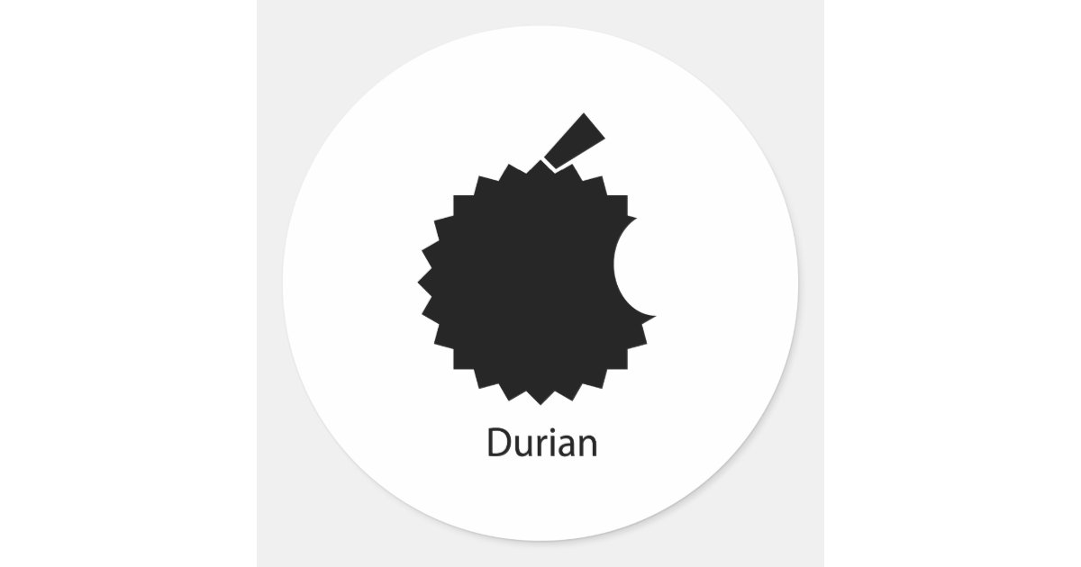 Durian Classic Round Sticker | Zazzle