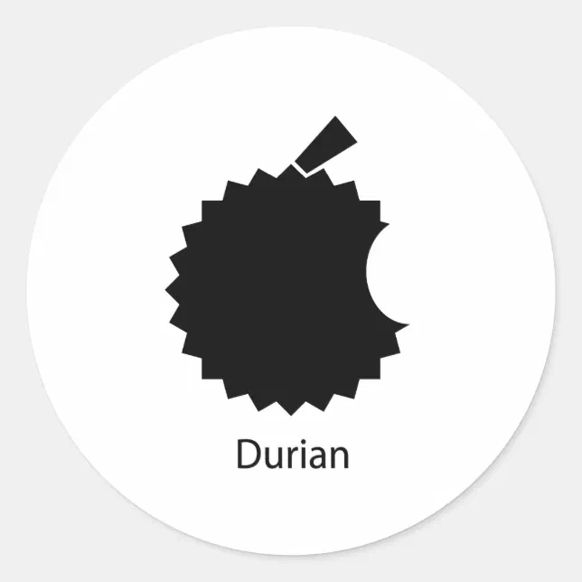 Durian Classic Round Sticker | Zazzle