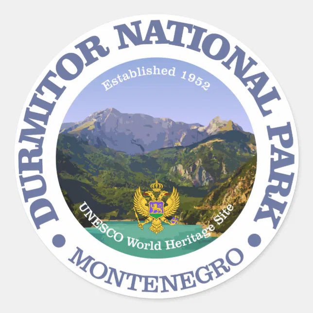 Durmitor National Park Classic Round Sticker | Zazzle