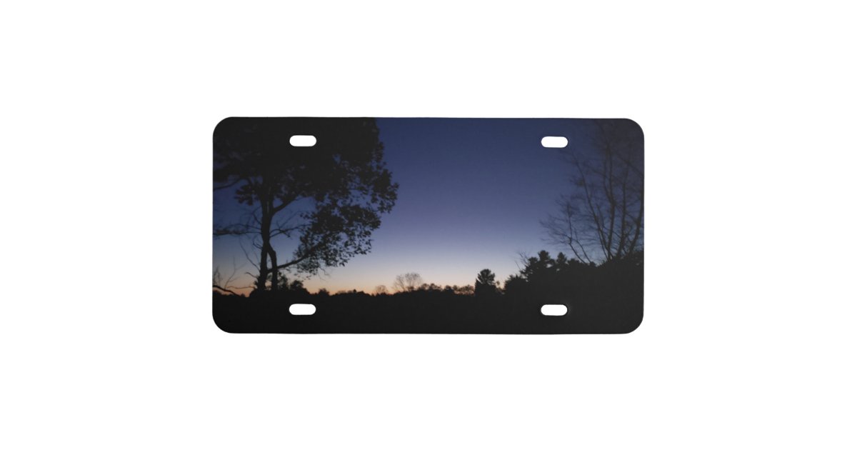 Dusk in Escanaba in the Upper Peninsula, Michigan License Plate | Zazzle