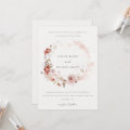 Dusky Fall Marsala Blush Floral Wreath Wedding Invitation | Zazzle