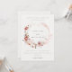 Dusky Fall Marsala Blush Floral Wreath Wedding Invitation | Zazzle