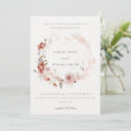 Dusky Fall Marsala Blush Floral Wreath Wedding Invitation | Zazzle