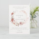 Dusky Fall Marsala Blush Floral Wreath Wedding Invitation | Zazzle