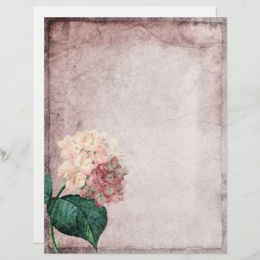 Dusky Pink Vintage Floral Parchment | Zazzle