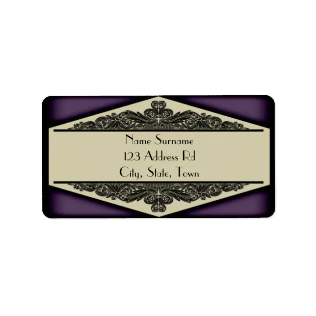 Dusky Purple Vintage, address label | Zazzle
