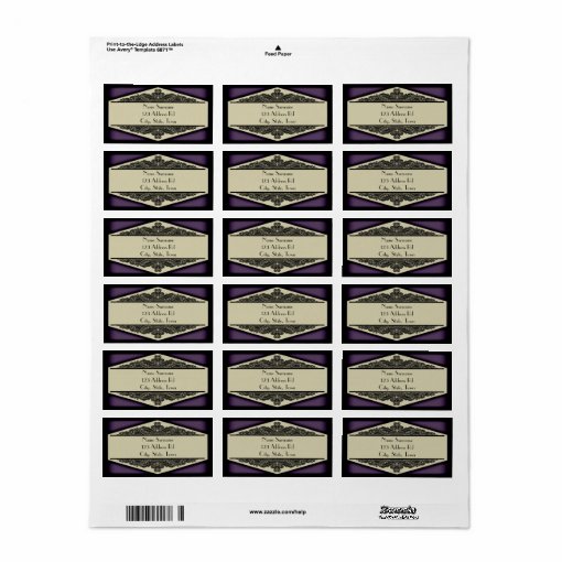Dusky Purple Vintage, address label | Zazzle
