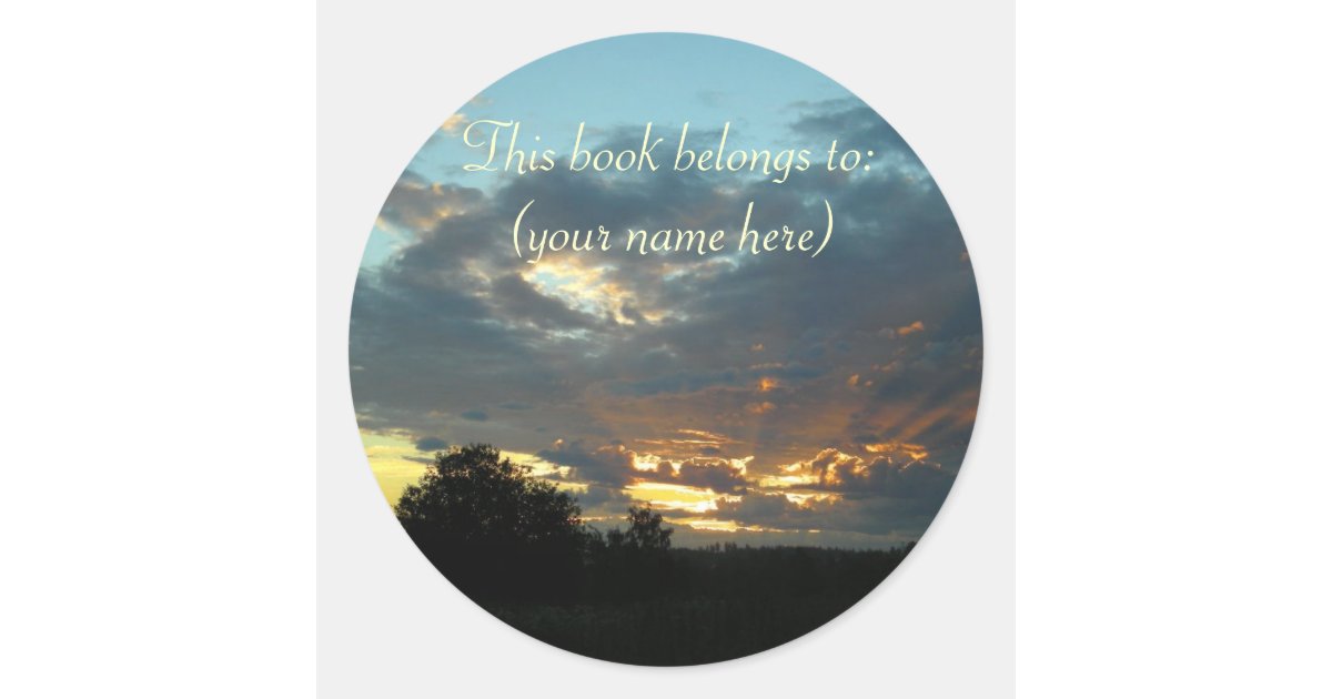 Dusky sky classic round sticker | Zazzle