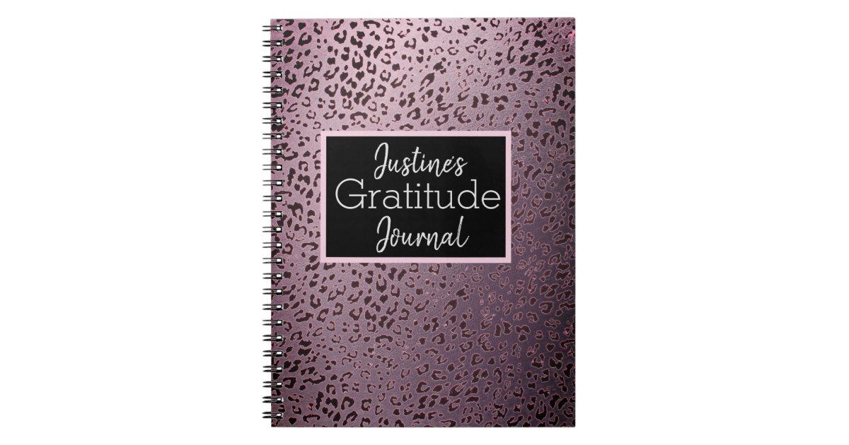 Dusky Violet Leopard Gratitude Journal | Zazzle
