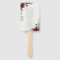 Dusky Warm Winter Festive Foliage Wedding Program Hand Fan | Zazzle
