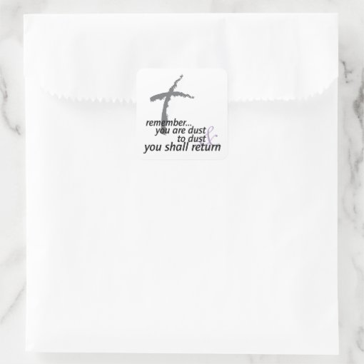 Dust To Dust Square Sticker | Zazzle