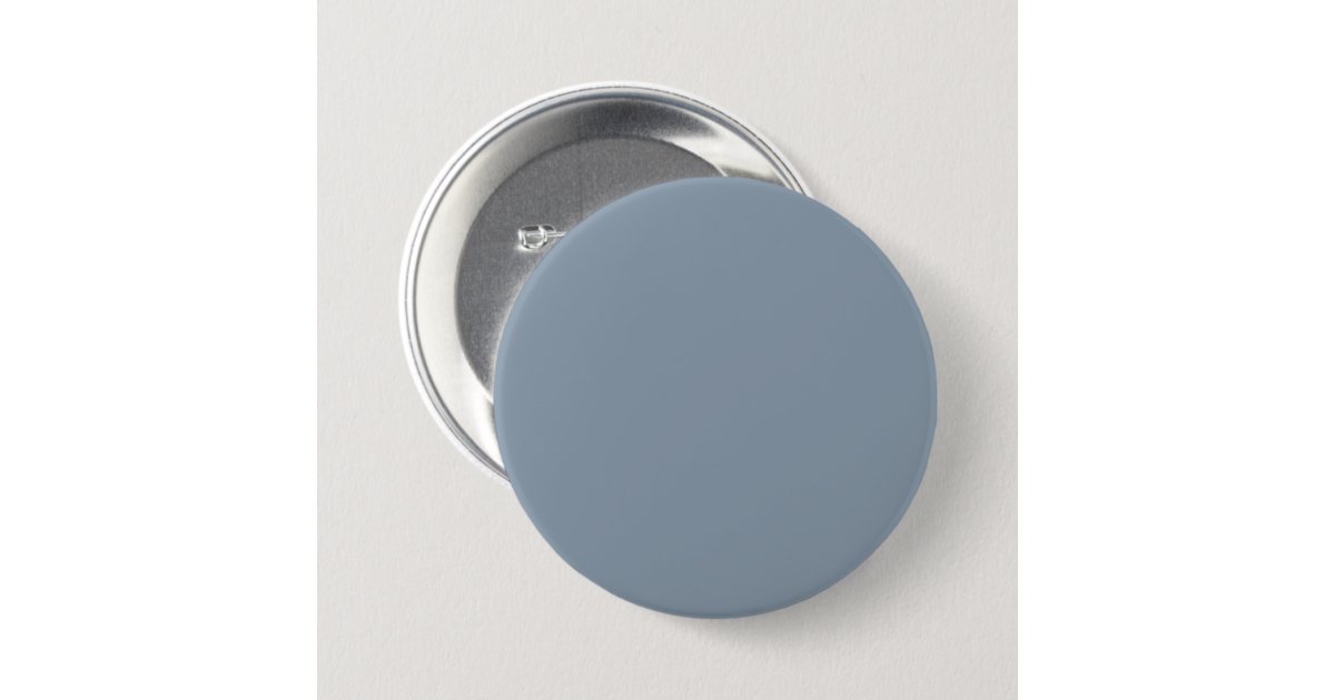 Dusty Blue 8C9DAD Color - Option to Add Name Button | Zazzle