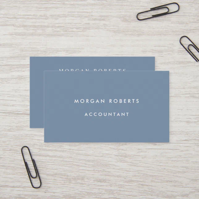 Dusty Blue Accountant Lawyer or Professional Business Card | Zazzle