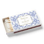 Dusty Blue and White Vintage-Style Patterned Matchboxes | Zazzle