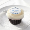 Dusty Blue Anemones Flower Watercolor Baby Shower Edible Frosting ...