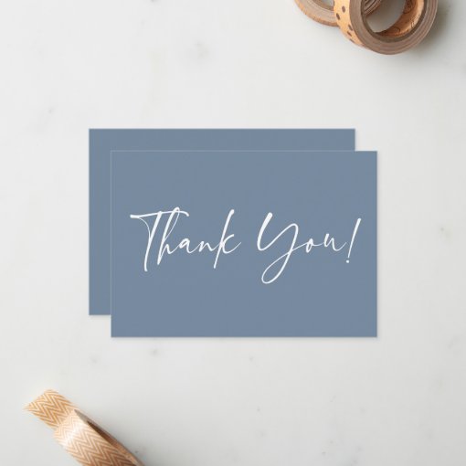 Dusty Blue Baby Shower thank you Note Card | Zazzle