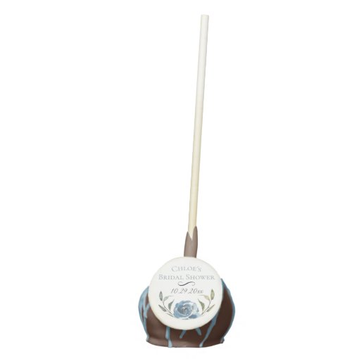 Dusty Blue Botanical Cake Pops | Zazzle